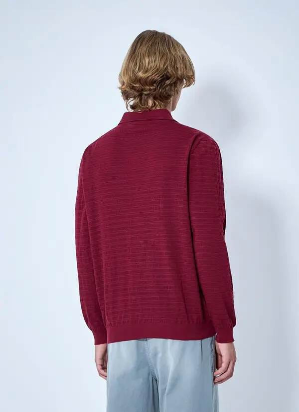 Miu Miu Striped V-neck Polo Shirt
