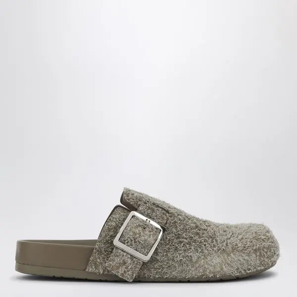 Loewe Ease Buckle Mule In Khaki