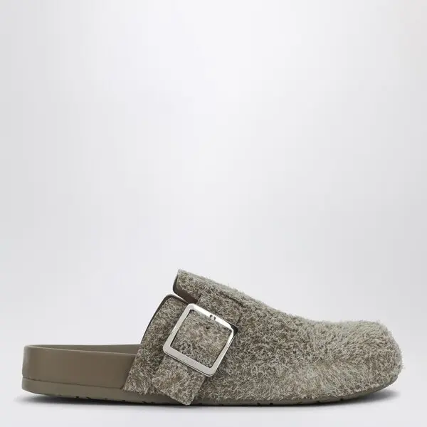 Loewe Ease Buckle Mule In Khaki - Green