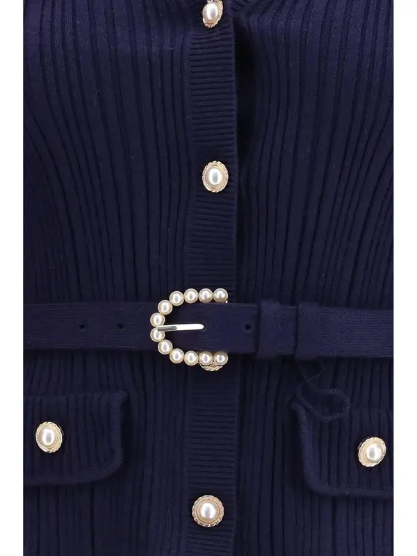 SELF-PORTRAIT Ribbed Cardigan