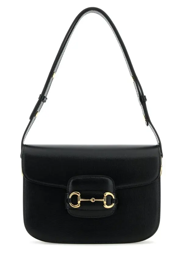 Gucci Black Leather 1955 Horsebit Shoulder Bag - Multicolor