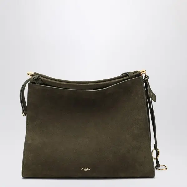 Alaïa Nubuck Leather Shoulder Bag - Green