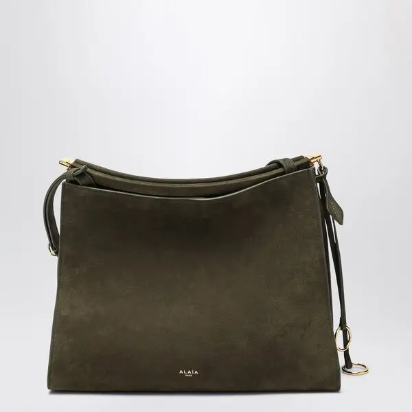 Alaïa Nubuck Leather Shoulder Bag - Green