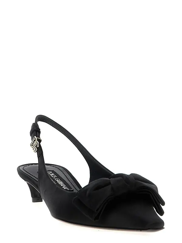 Dolce & Gabbana Mun Satin Slingback Pumps