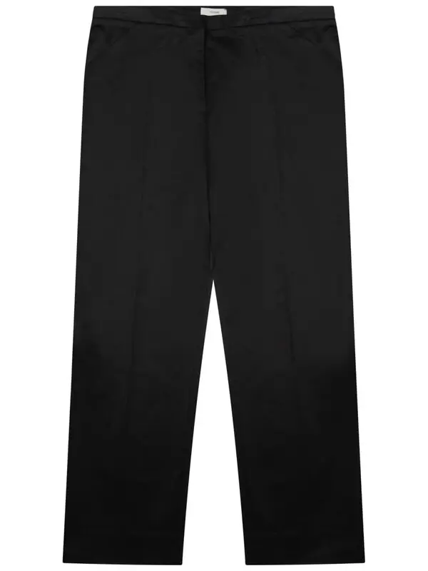 TOTEME Cropped Straight Pants - Black