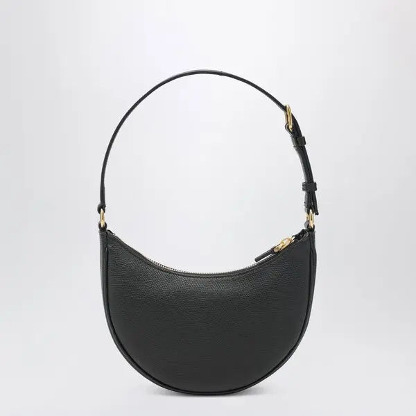 Valentino Garavani Vlogo Signature Mini Hobo Bag In Leather - Black