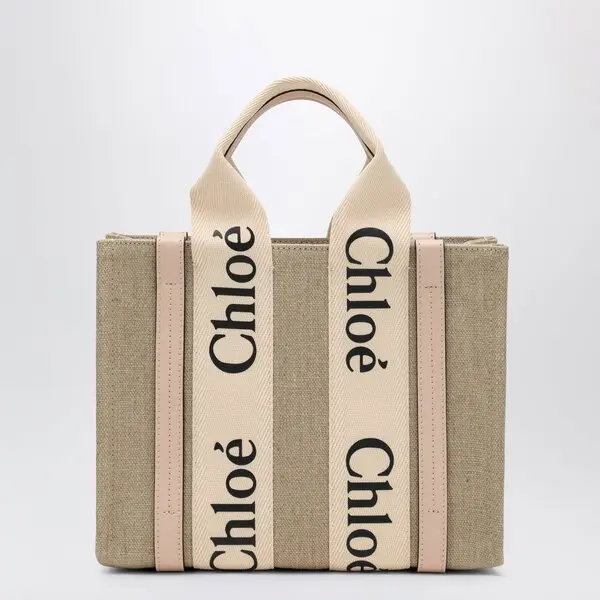 Chloé Woody Canvas Tote Bag - Pink