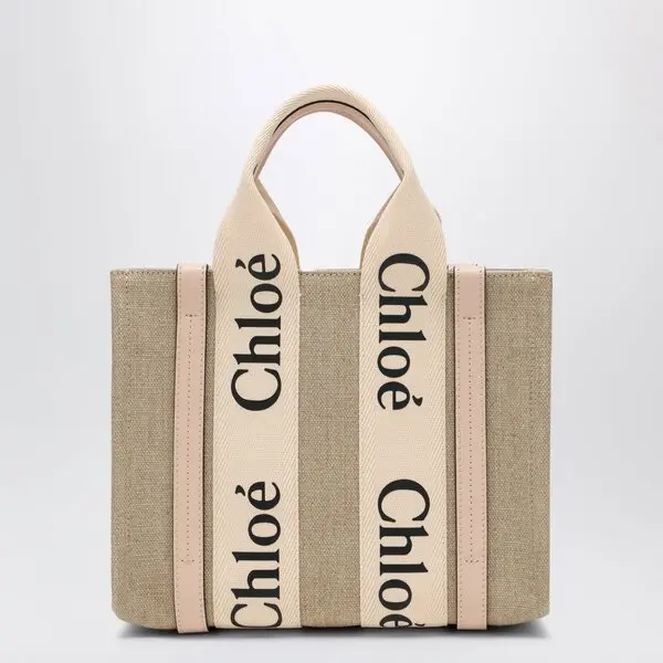 Chloé Woody Canvas Tote Bag - Pink