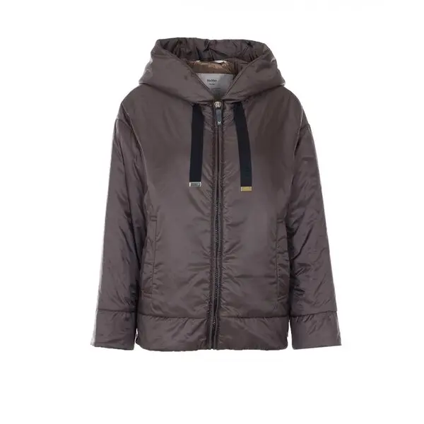 Max Mara Daria Padded Drip-proof Canvas Jacket - Brown