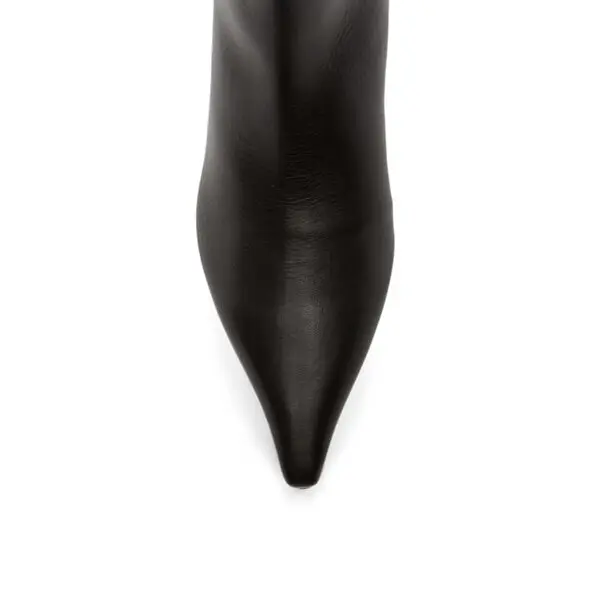 AeydĒ Leather Kitten Heel Ankle Boots