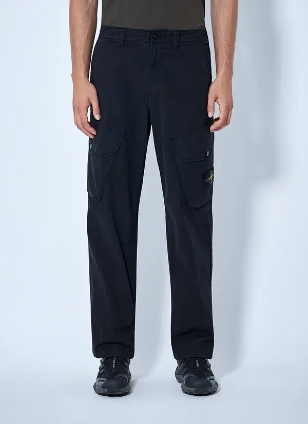 Stone Island Utility Cargo Trousers - Black