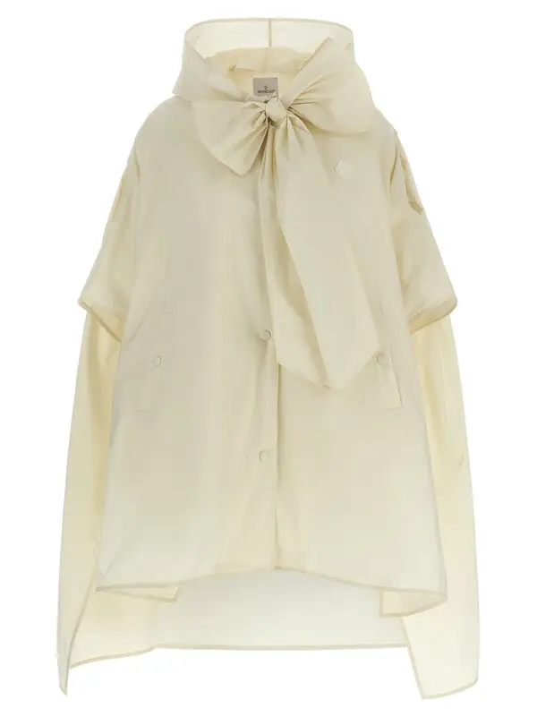 Moncler Taffeta Cape - Cream