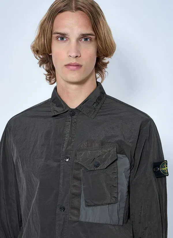 Stone Island Technical Overshirt With Patch Pocket