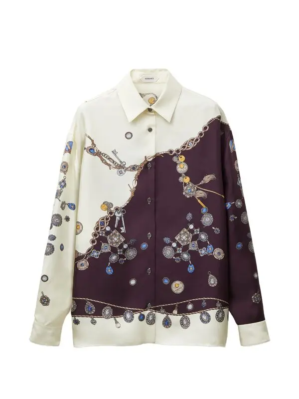 Versace Printed Silk Shirt - Multicolor