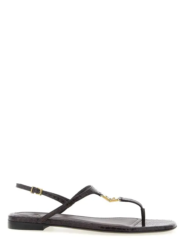 Fendi Ffold Ayers Thong Sandals - Purple