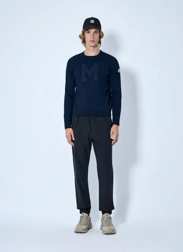 Moncler Embroidered Logo Sweater - Blue