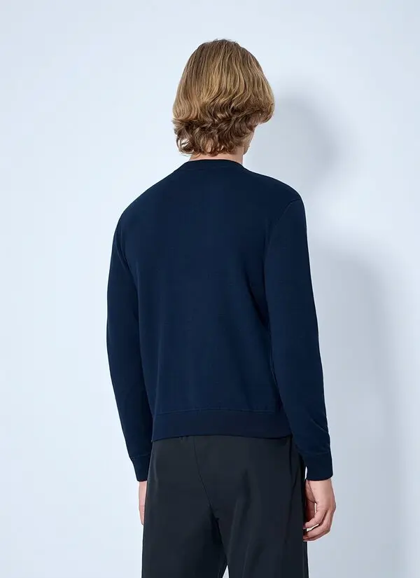 Moncler Embroidered Logo Sweater - Blue