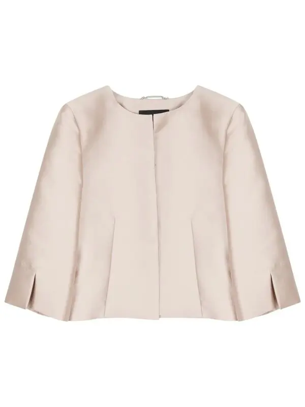 Alberta Ferretti Mikado Jacket - Cream