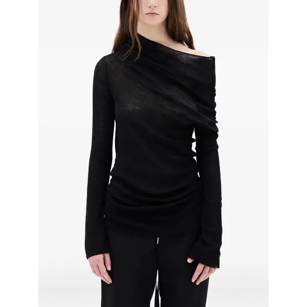ANN DEMEULEMEESTER Virgin Wool Long Sleeve Top
