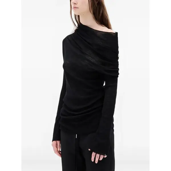 ANN DEMEULEMEESTER Virgin Wool Long Sleeve Top