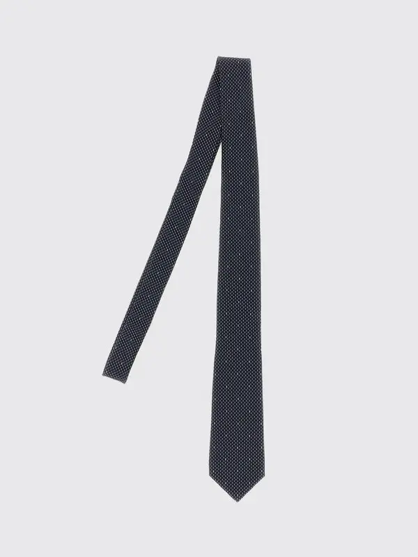 Saint Laurent Printed Silk Tie - Blue
