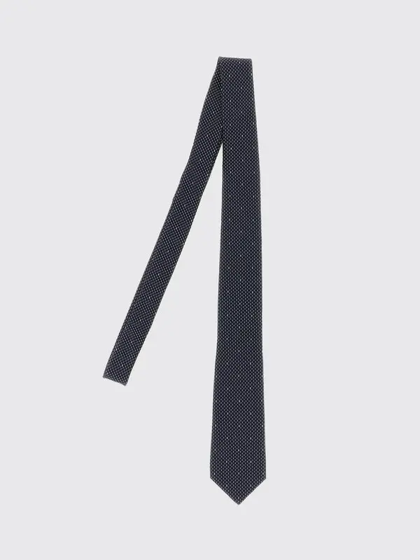 Saint Laurent Printed Silk Tie - Blue