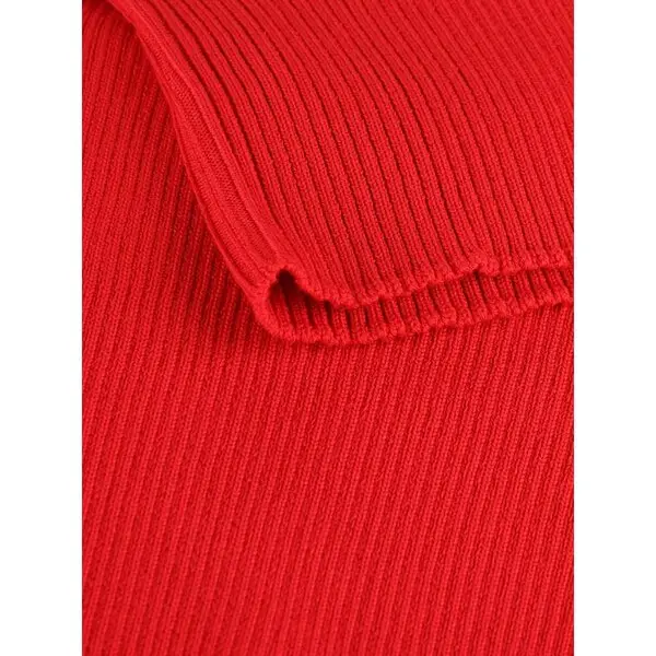 Prada Virgin Wool Ribbed Knit Jumper