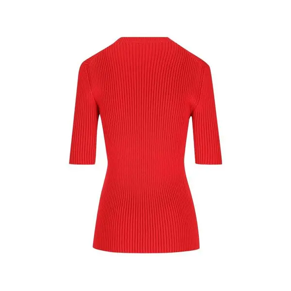 Prada Virgin Wool Ribbed Knit Jumper