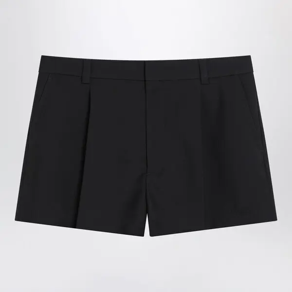 Gucci Shorts Dark Grey In Wool Twill