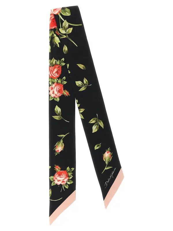 Dolce & Gabbana Bandeau 'bouquet Rose - Black