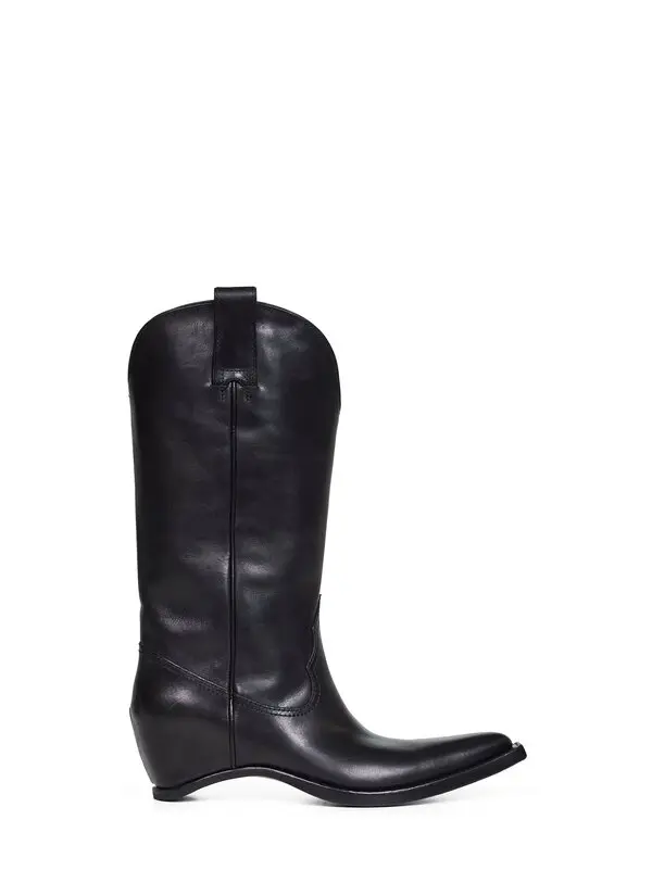 MAISON MARGIELA Black Heel-less Western Boots