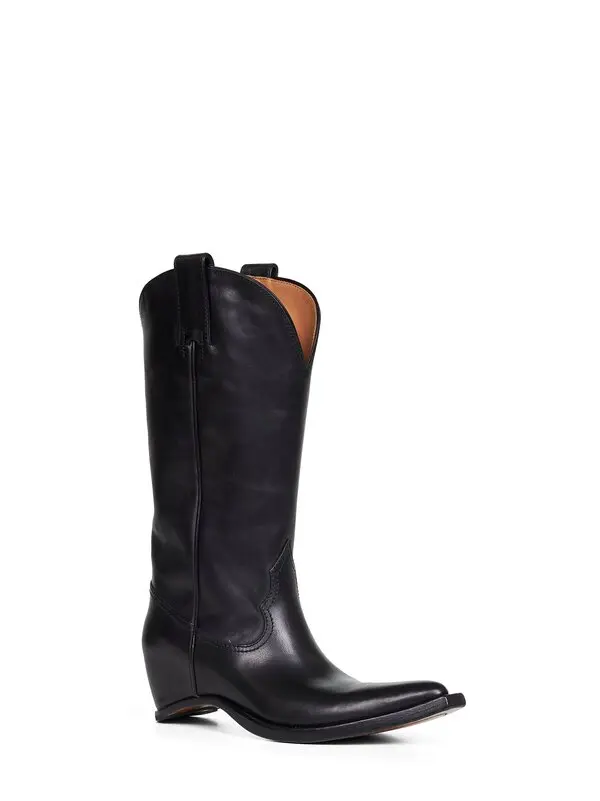MAISON MARGIELA Black Heel-less Western Boots