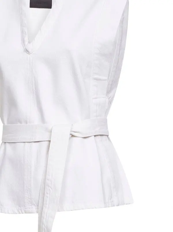 LEMAIRE Milk Bleached Denim Belted Chasuble