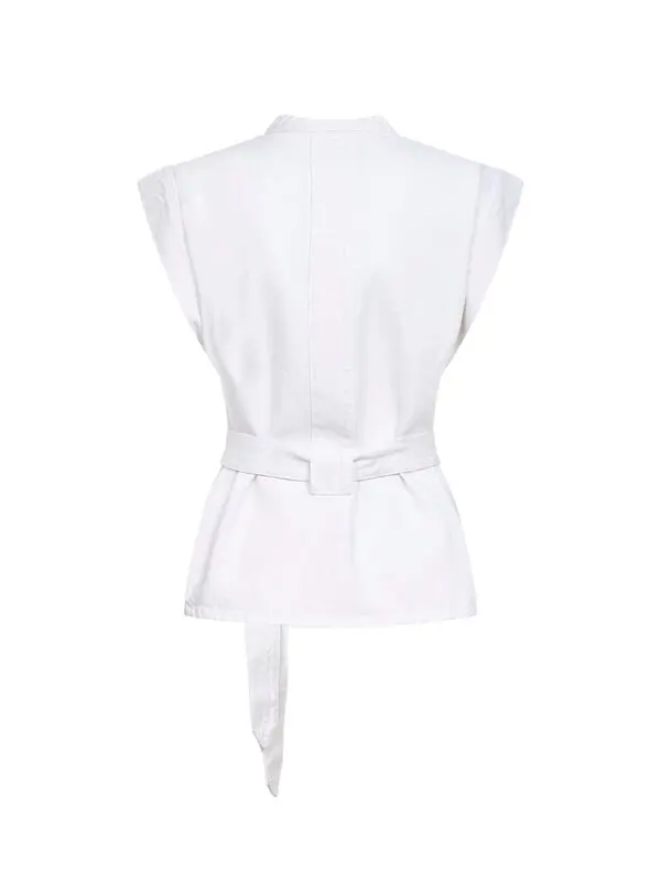 LEMAIRE Bleached Denim Belted Chasuble - Multicolor