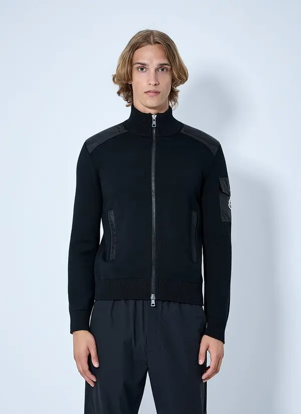 Moncler Zip-up High-neck Sweater