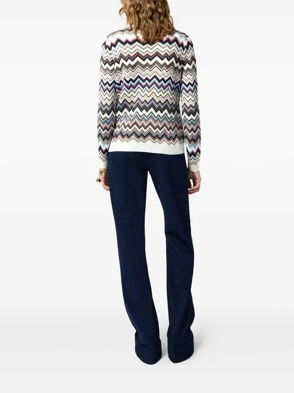 Missoni Zig Zag Motif Turtle-neck Sweater