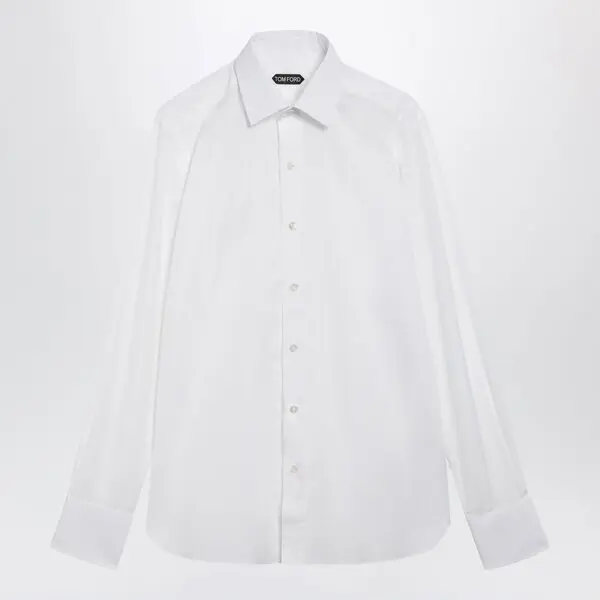 TOM FORD Slim-fit Cotton Shirt In Optical - White