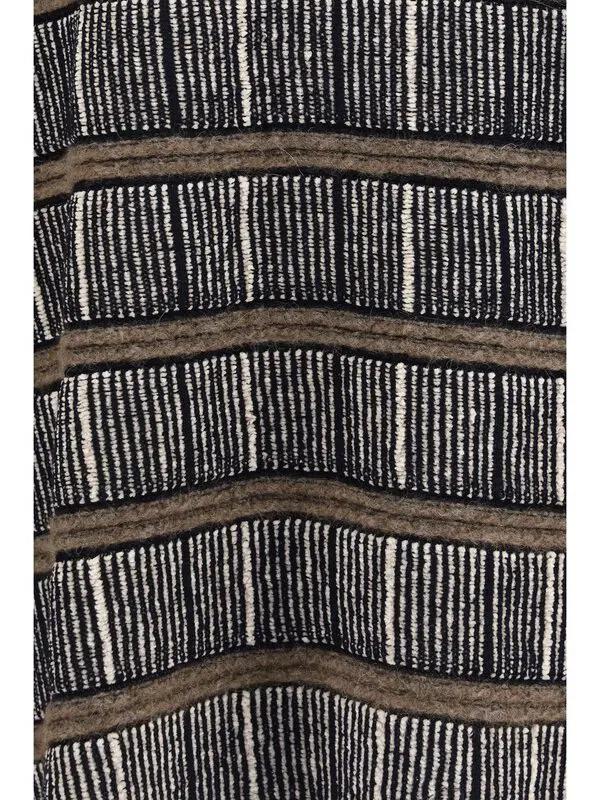 Giorgio Armani Oversized Ribbed Sweater In Silk And Virgin Wool Blend