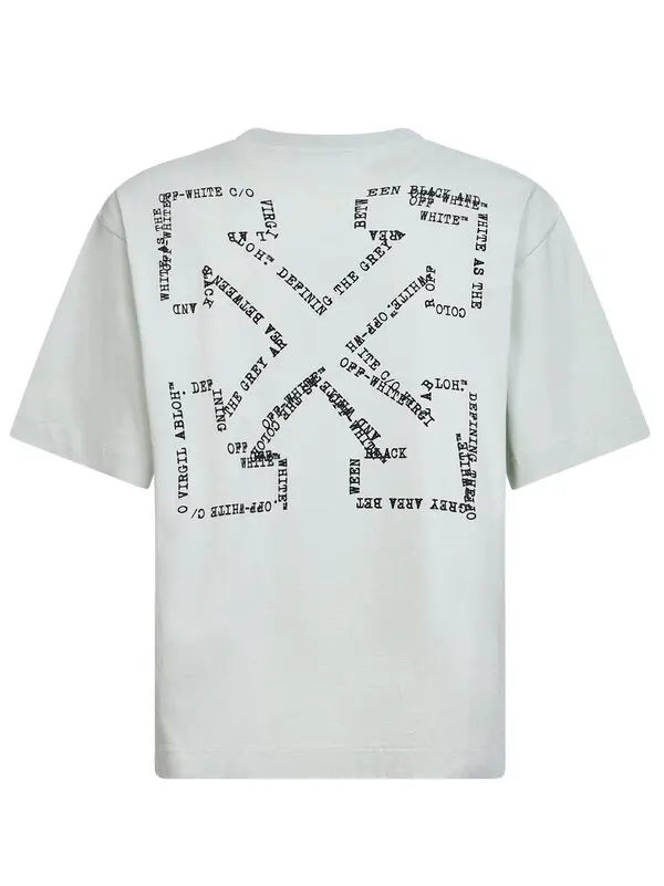 Off-White Mint Cotton Jersey Type Arrow Skate T-shirt