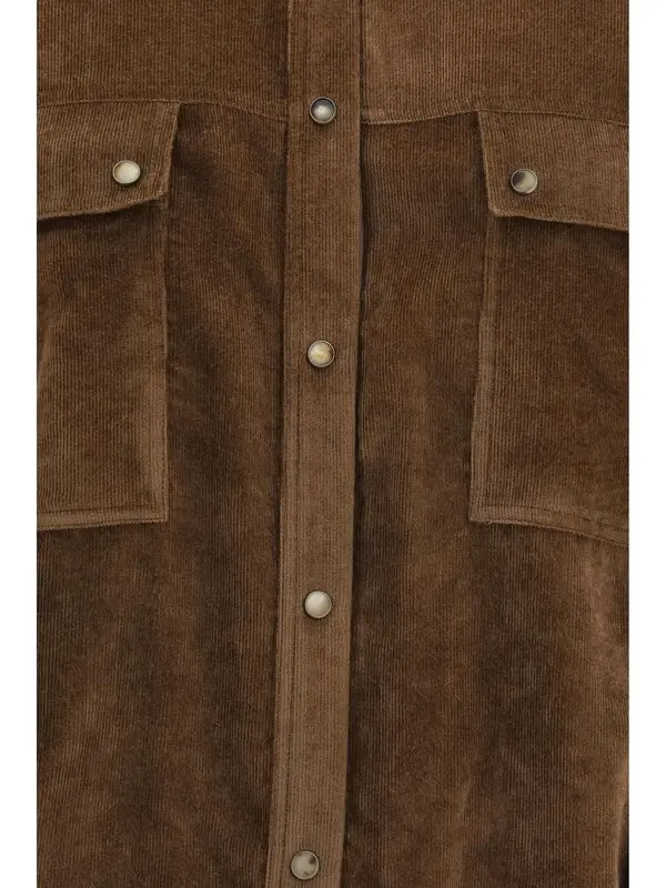 Brunello Cucinelli Corduroy Shirt - Brown