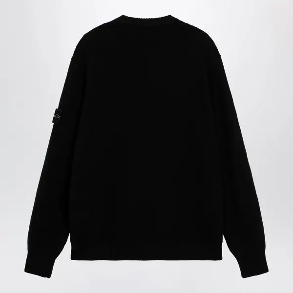 Stone Island Wool Crewneck Sweater - Black