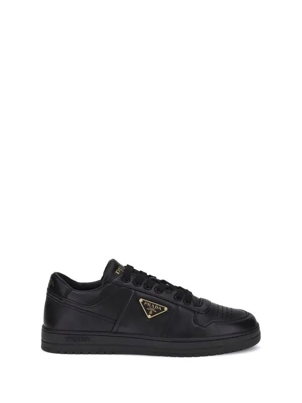 Prada Downtown Leather Sneakers - Black