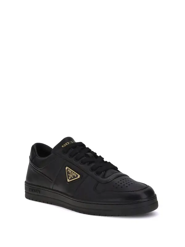 Prada Downtown Leather Sneakers - Black