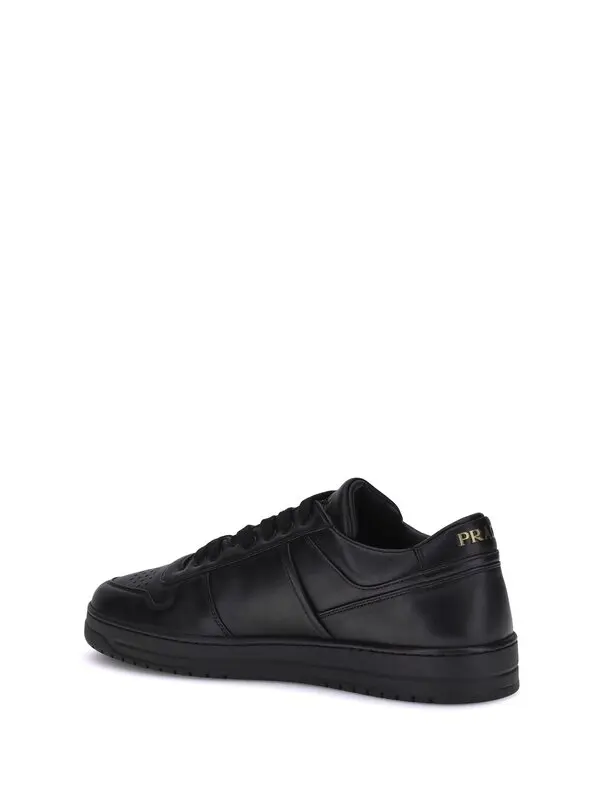 Prada Downtown Leather Sneakers - Black