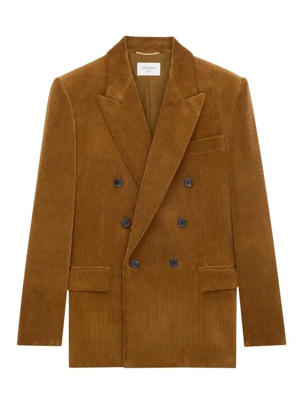 Saint Laurent Corduroy Double-breasted Jacket