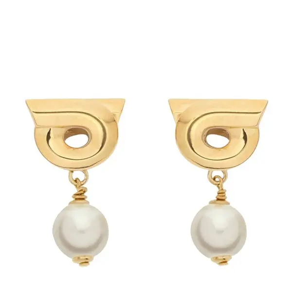 FERRAGAMO Gancini Pearl Earrings