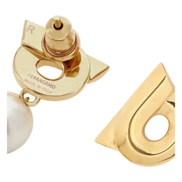 FERRAGAMO Gancini Pearl Earrings