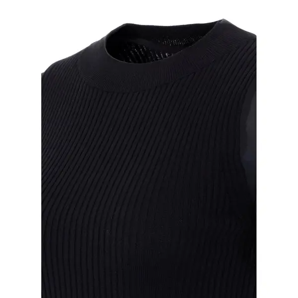 Sacai Satin X Cotton Knit Pullover