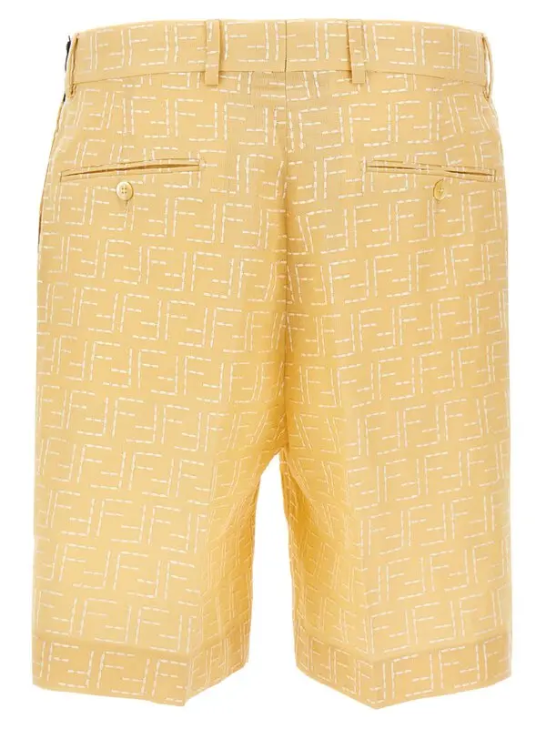 Fendi Bermuda Jacquard Ff - Yellow