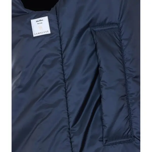 Max Mara Greengo Drop-proof Canvas Padded Vest - Blue